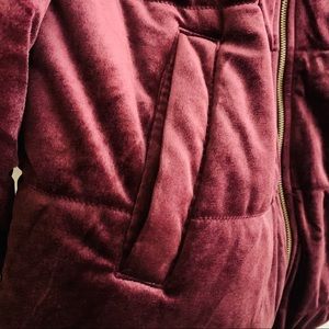 Who What Wear | Jackets & Coats | Who What Wear Berry Velvet Puffer ...